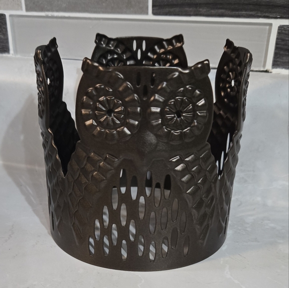 PartyLite | Accents | Partylite Black Owl Metal Candle Holder | Poshmark